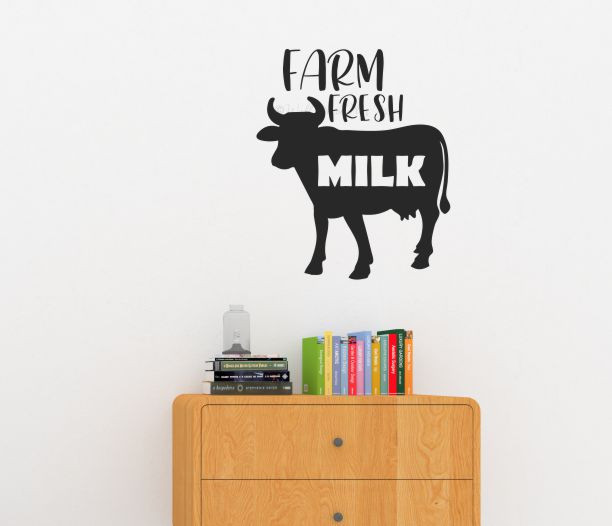 Kitchen Wall Decor Decals Farm Fresh Milk Home Decor Vinyl Art Stickers