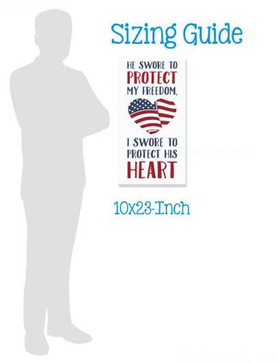 Patriotic Wall Decor Sticker Decal Protect Freedom Heart Military Quote