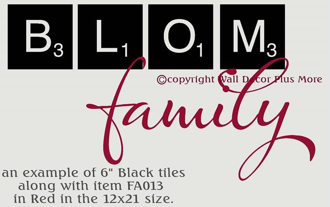 Alphabet Scrabble Tiles - Wall Decal Stickers for Home Decor ...