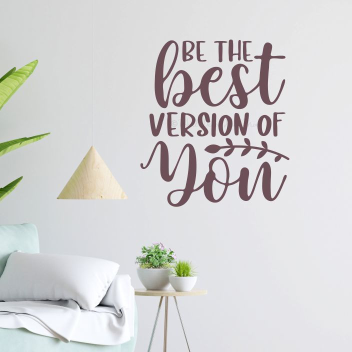 Motivational Wall Decor Quote Be The Best Version You Decal Art Sticker