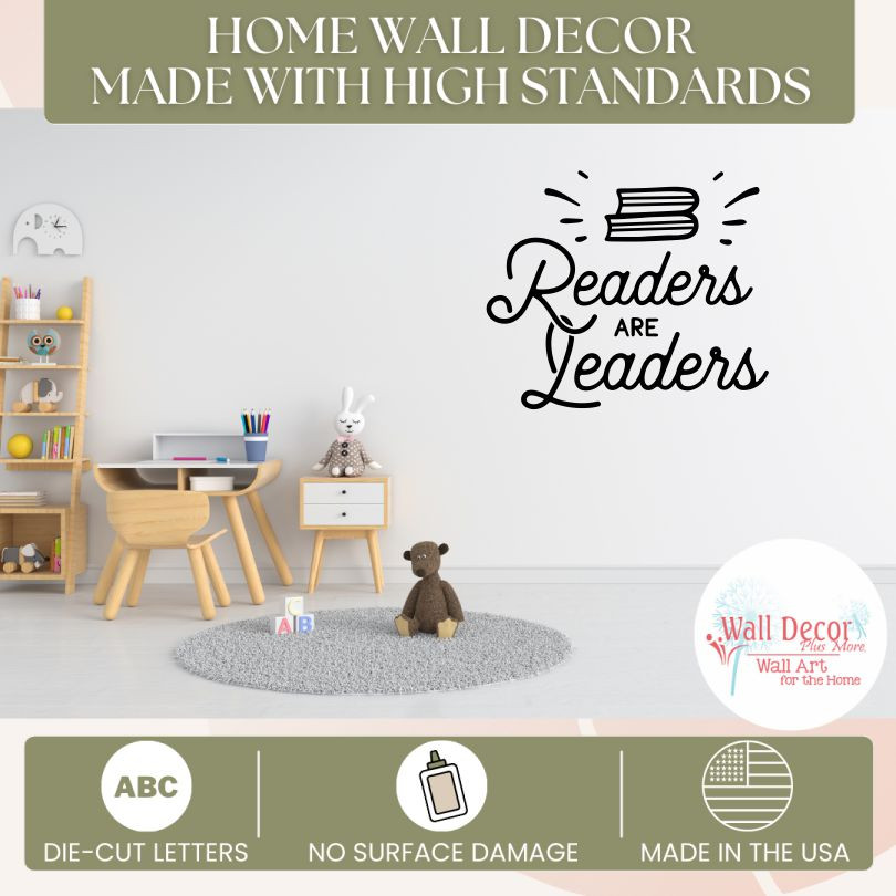 Readers are Leaders Classroom School Decor Wall Art Decal Sticker Quote