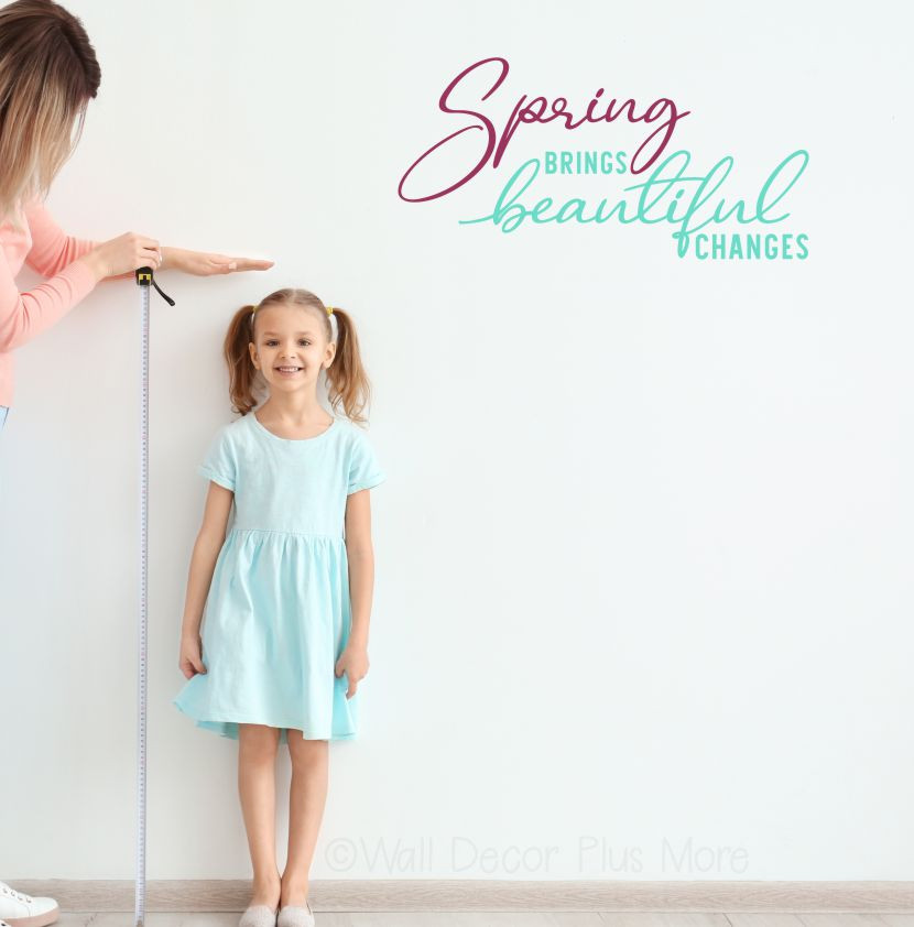Spring Brings Beautiful Changes Wall Decal Quote Seasonal Wall Art