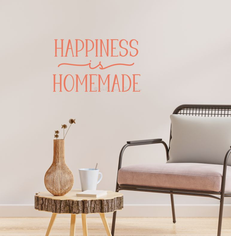Happiness is Homemade - Premium Kitchen Wall Decal Inspirational Quote