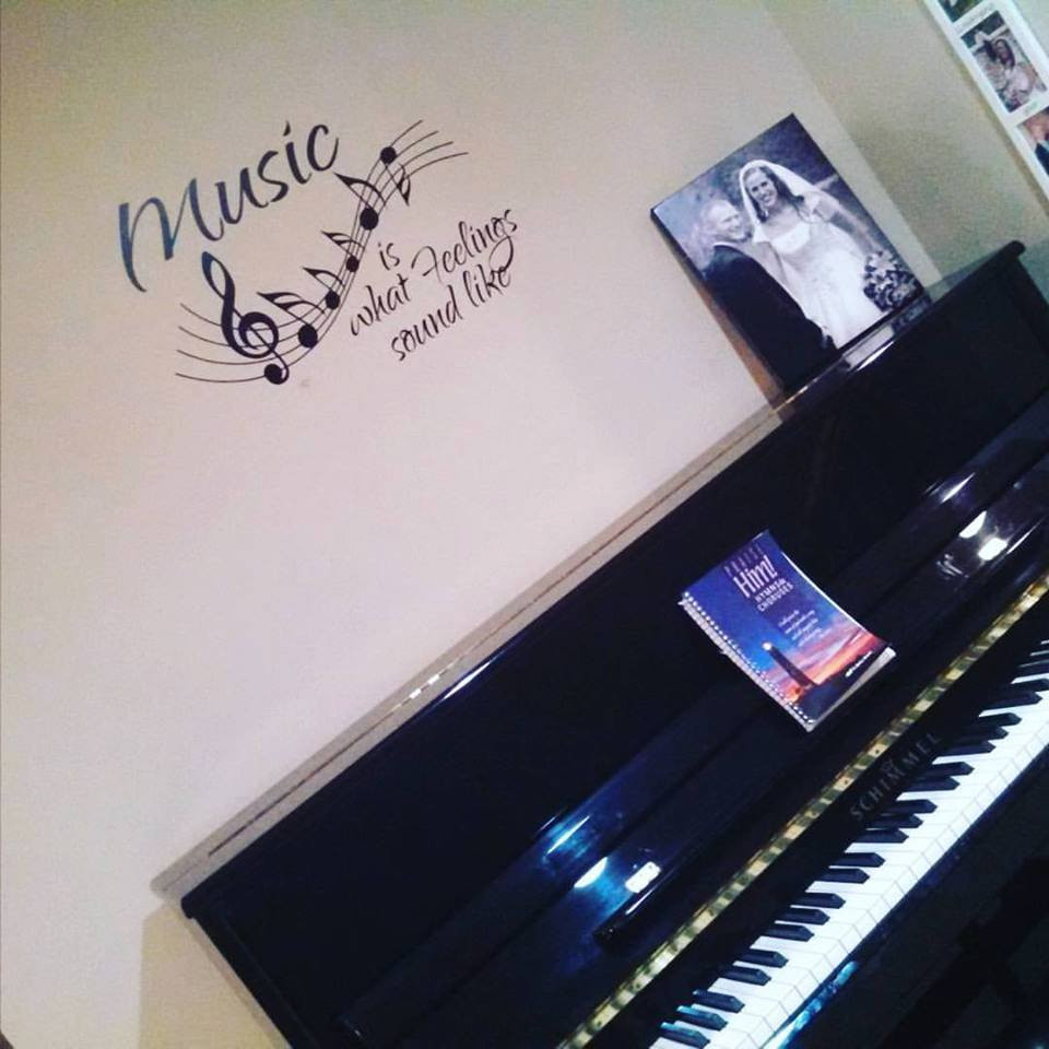 Music Staff Wall Decal with Quote Vinyl Lettering Wall Art Stickers