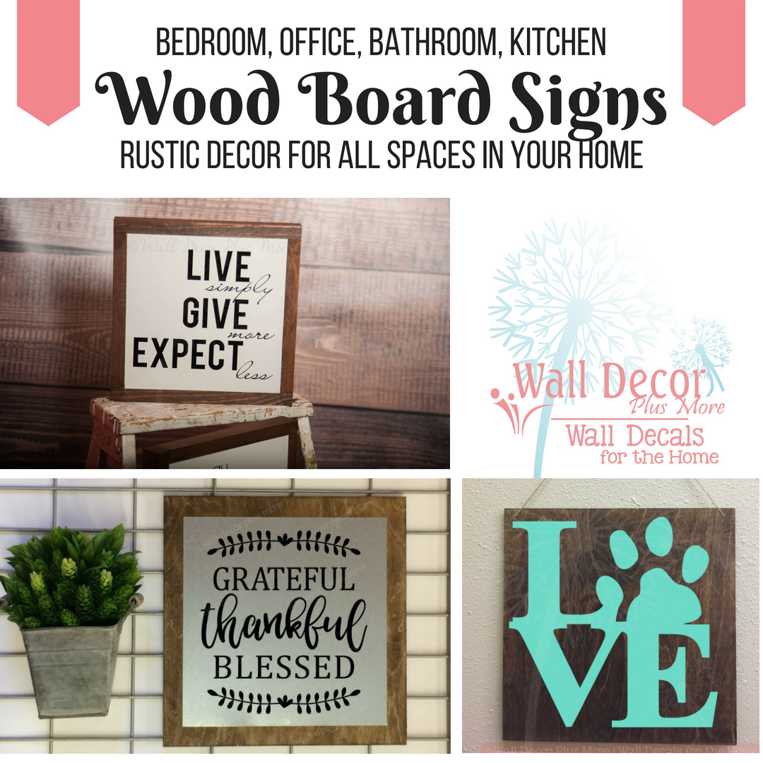 Wood Signs for Simple and Rustic Home Decor - Wall Decor Plus More