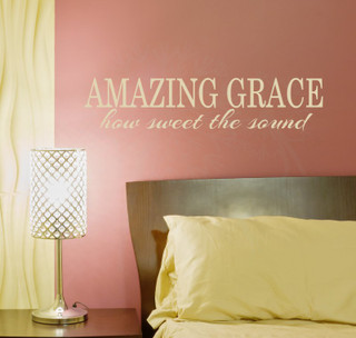 Amazing Grace How Sweet The Sound Vinyl Decals Wall Letters Wall Quotes ...