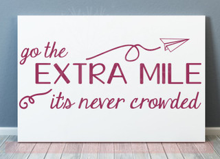Go The Extra Mile Inspirational Vinyl Letters Wall Decals Decor Quote