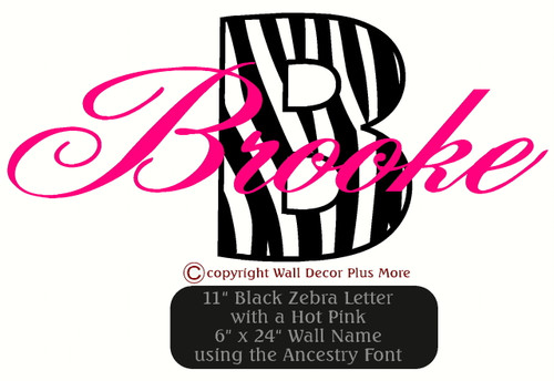 The Letter A In Pink Zebra Print