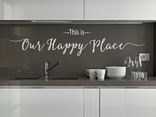 This Is Our Happy Place Wall Decal Quote for Entryway Decor