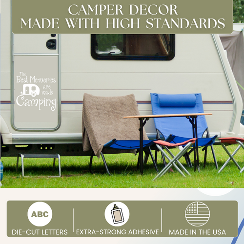 Best Memories Made Camping Quotes Vinyl Lettering Art Wall Sticker ...
