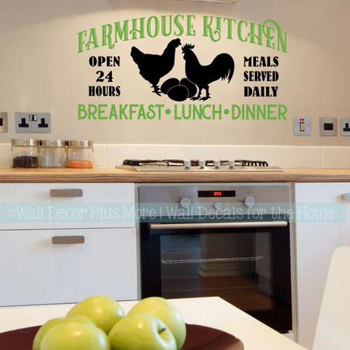 Farmhouse Kitchen Breakfast Wall Decor Stickers Vinyl Art Decals