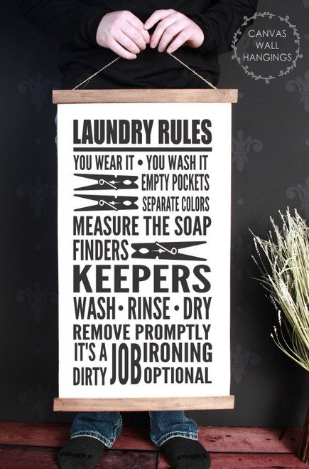 Wood Canvas Wall Hanging Laundry Room Words Wall Art Print wood-canvas-wall-hanging-laundry-room-words-wall-art-print