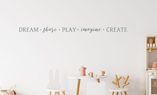 Inspirational Wall Decals For School Dream Share Play Imagine Create