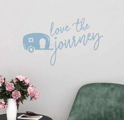 Camper Decals Love The Journey Vintage RV Vinyl Art Stickers Wall Decor