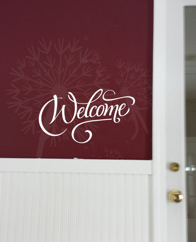 Welcome Modern Wall Words for Entryway Door Vinyl Decal Stickers