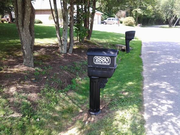 Custom Mailbox Decals Vinyl Sticker with Framed Address and Swirls