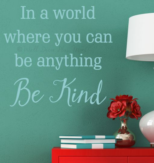 Inspirational Quotes Be Kind Vinyl Letters Decals Bathroom Home Decor