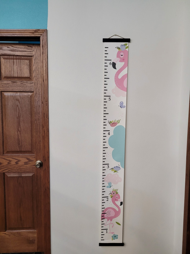 Measure Your Little One's Growth with Flamingo Canvas Growth Chart ...