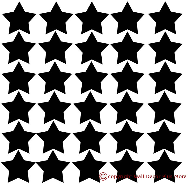 2-Inch Star Stickers for the Wall Decor Vinyl Wall Art