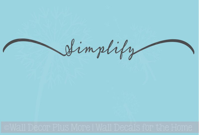 Simplify Vinyl Wall Stickers Decal Quotes Wellness Inspirational