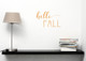 Hello Fall Vinyl Lettering Stickers Wall Art Decals Autumn Home Decor