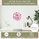 Floral Framed Circle Be Kind Always Decor Wall Decal Vinyl Sticker Art