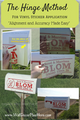 The Hinge Method for Vinyl Sticker Application - Alignment and Accuracy ...