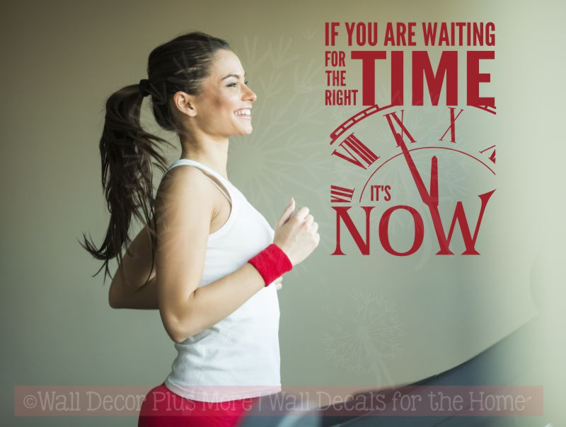 Right Time Its Now Motivational Wall Quotes Vinyl Wall Art Decal