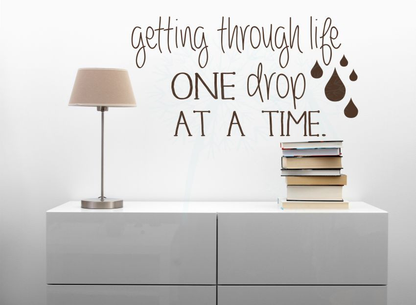 One Drop at a Time EO Quotes Wall Decor Vinyl Lettering Stickers Wall ...
