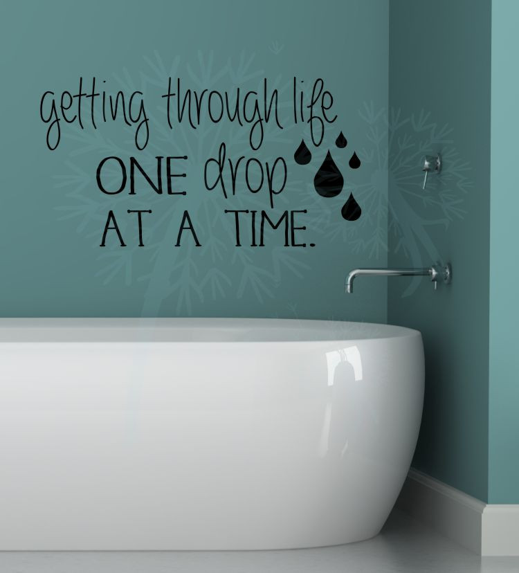 One Drop at a Time EO Quotes Wall Decor Vinyl Lettering Stickers Wall ...