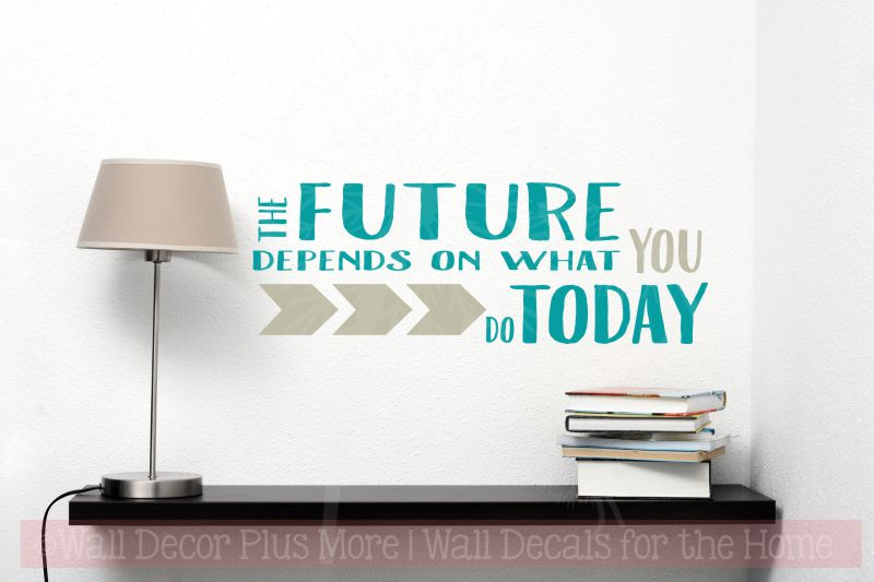 Motivational Wall Stickers Future Depends on You Art Decals Vinyl Lettering