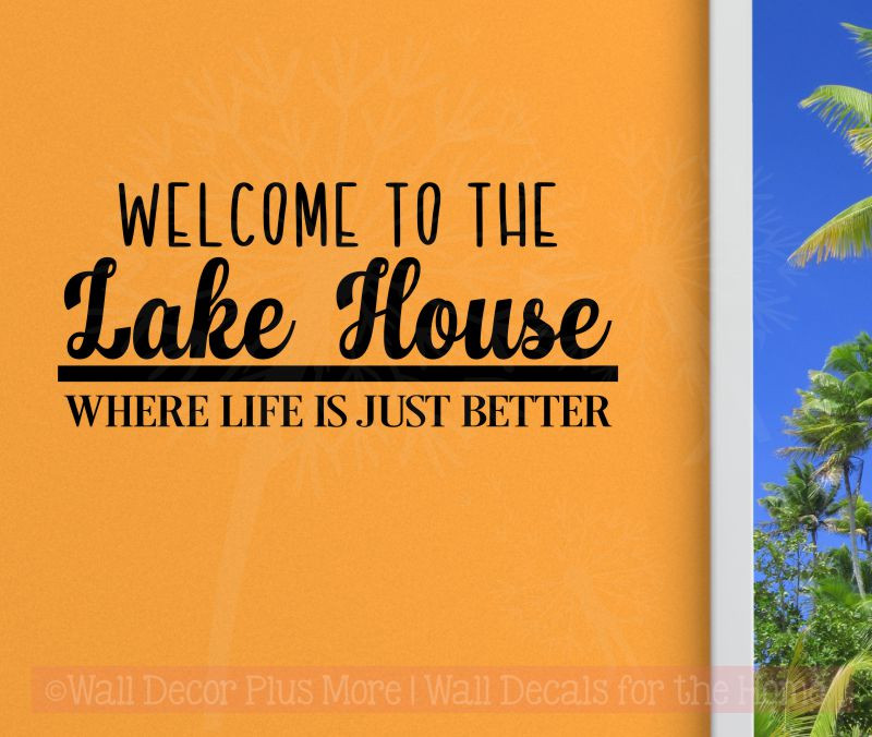 Lake House Vinyl Lettering Decals Wall Sticker Quotes Beach Home Decor