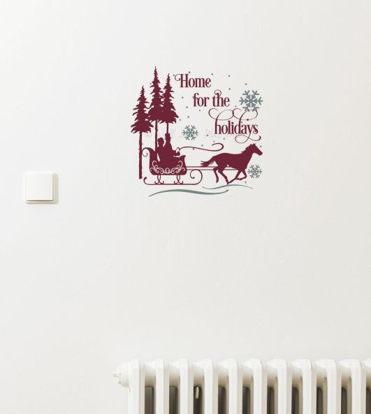 Snow Scene Wall Sticker Dashing Snow Winter Wall Vinyl Art Home Decor