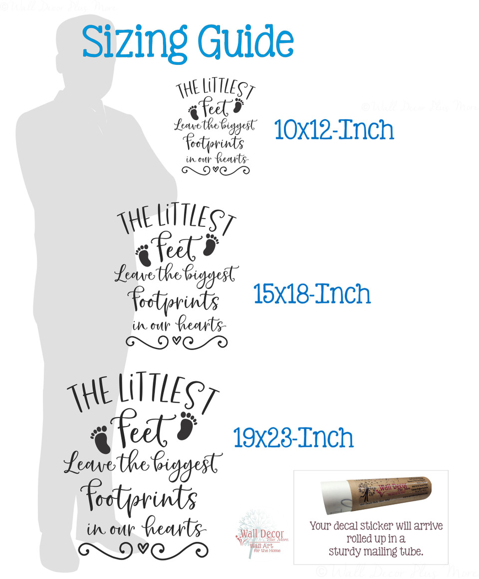 Littlest Feet Biggest Footprints In Our Hearts Memorial Wall Sticker