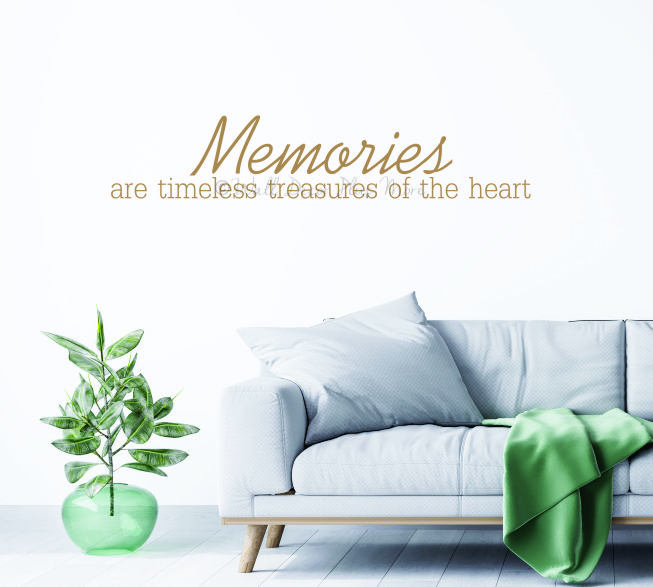 Memories are Timeless Treasures of the Heart Wall Sticker Decals ...