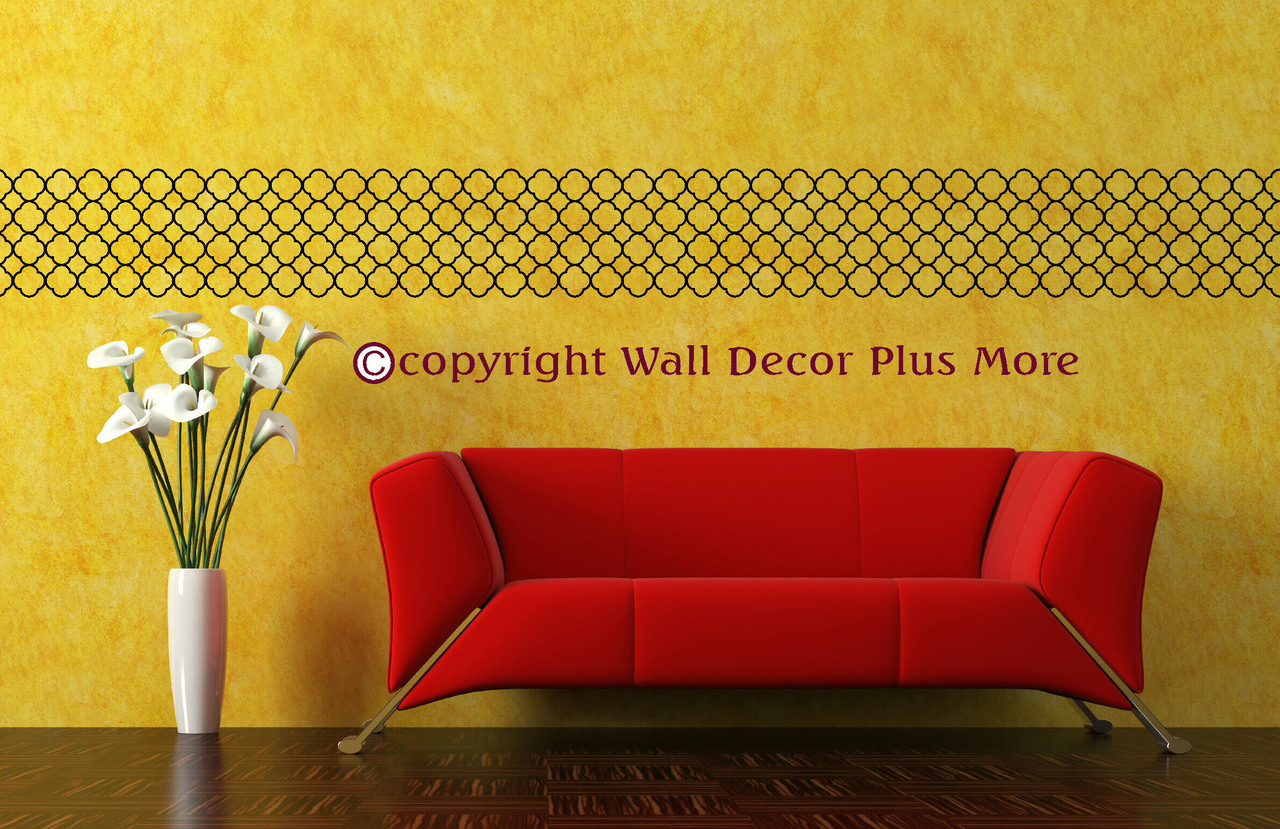 Quatrefoil Pattern Vinyl Wall Decal Sticker Shapes for Wall DÃ©cor 2pc ...