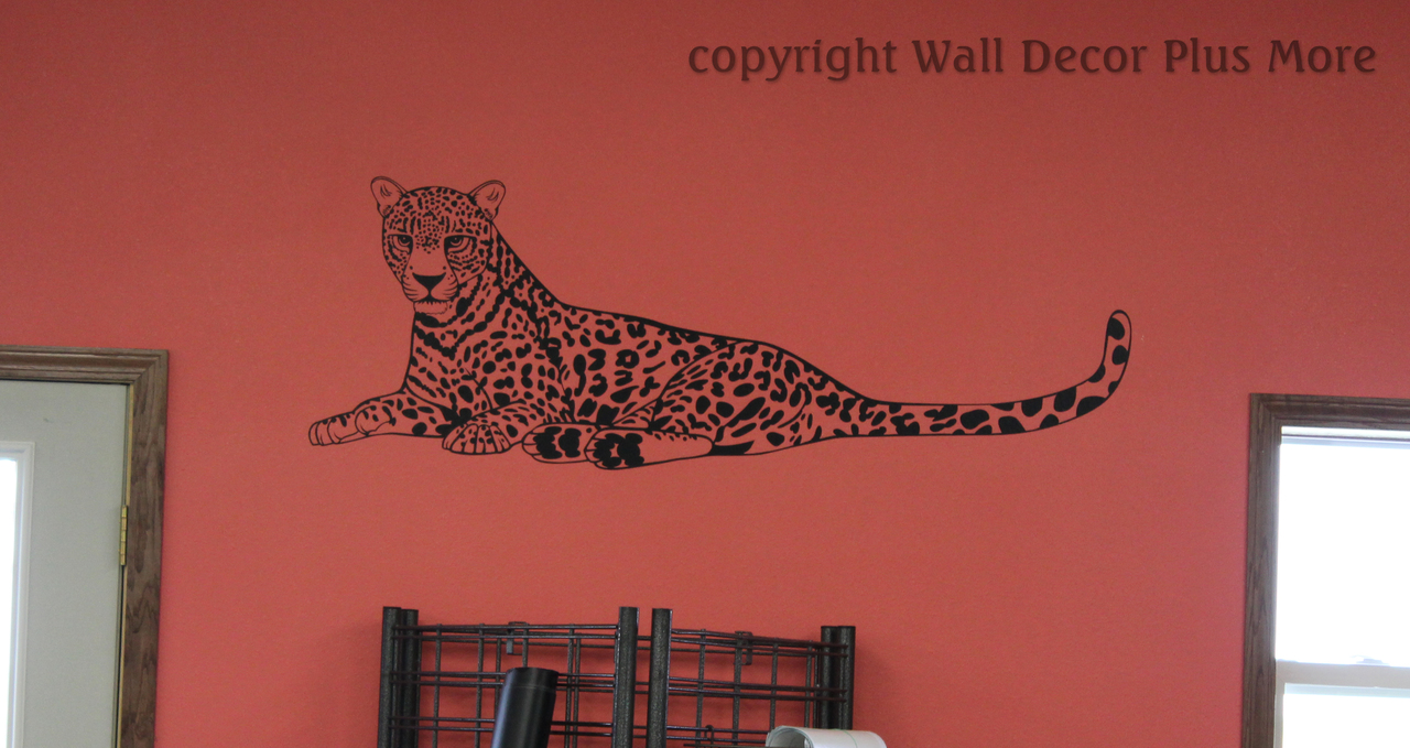 Large Jungle Animal Cheetah Vinyl Wall Decal Stickers Wall Art for Room ...