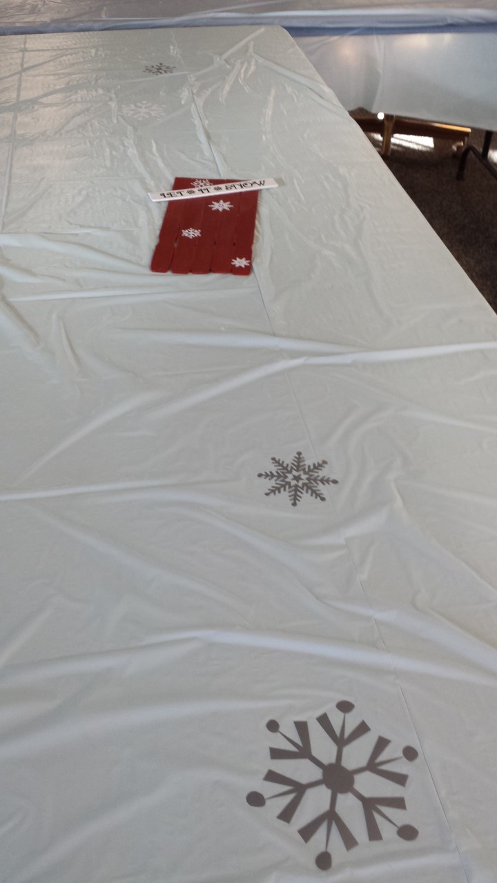 Snowflake Winter Decal Sticker Set with Let It Snow Lettering