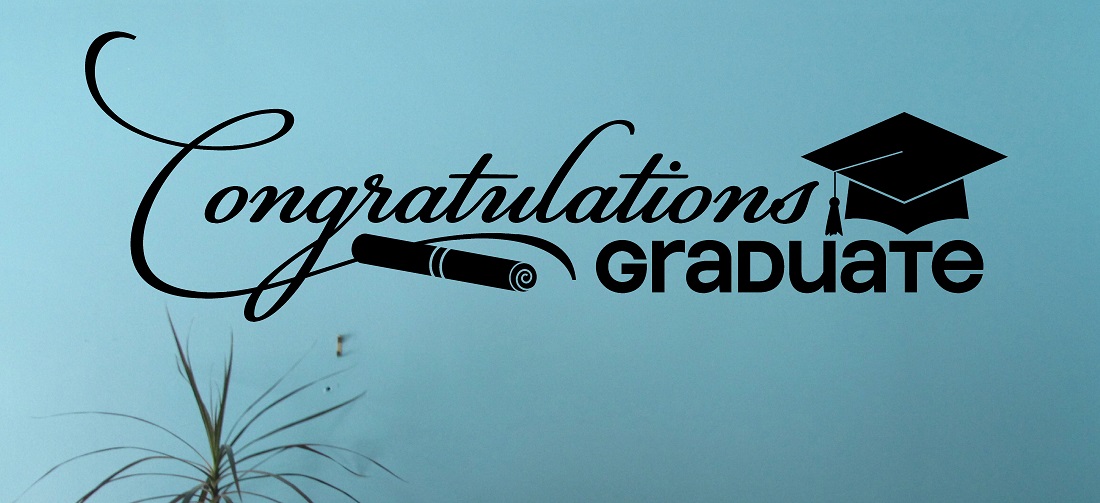 Congratulations Graduate Vinyl Sticker Decal for Graduation, with ...