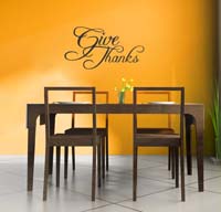 Give Thanks Kitchen Wall Sticker Decals Quote