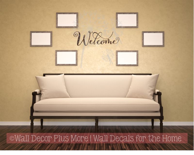 Welcome Cursive Wall Letters Words for Front Door Entry Vinyl Stickers ...