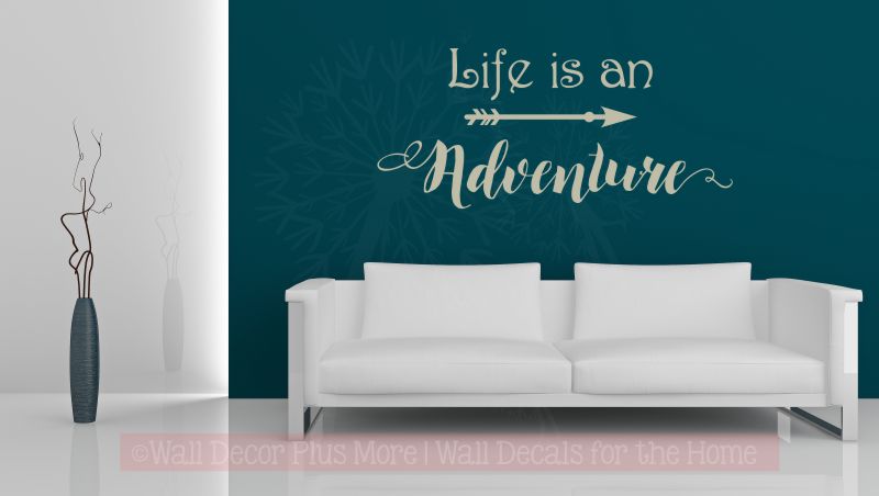 Arrow Art Inspiring Wall Decal Quote Life An Adventure Vinyl Letters