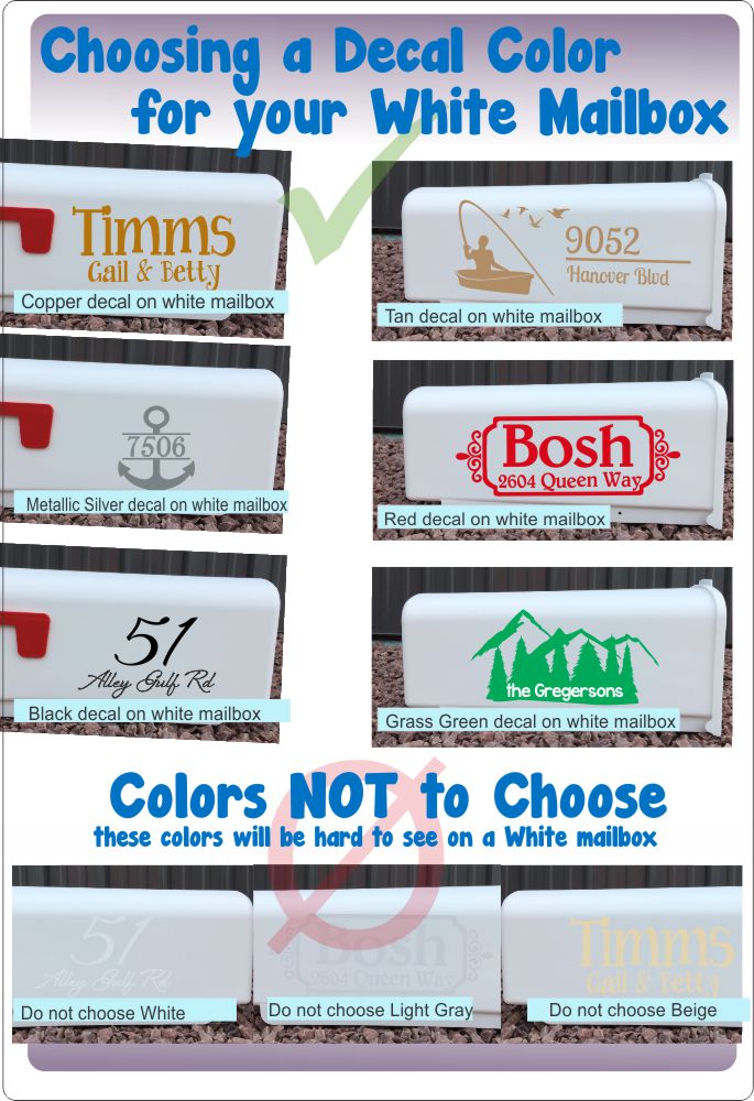 Lettering Custom Numbers for Mailbox Decals Vinyl Sticker with Swirls