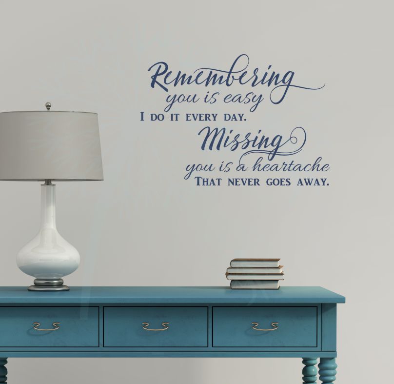 Missing You Is A Heartache Vinyl Lettering Quote Wall Decor Art ...