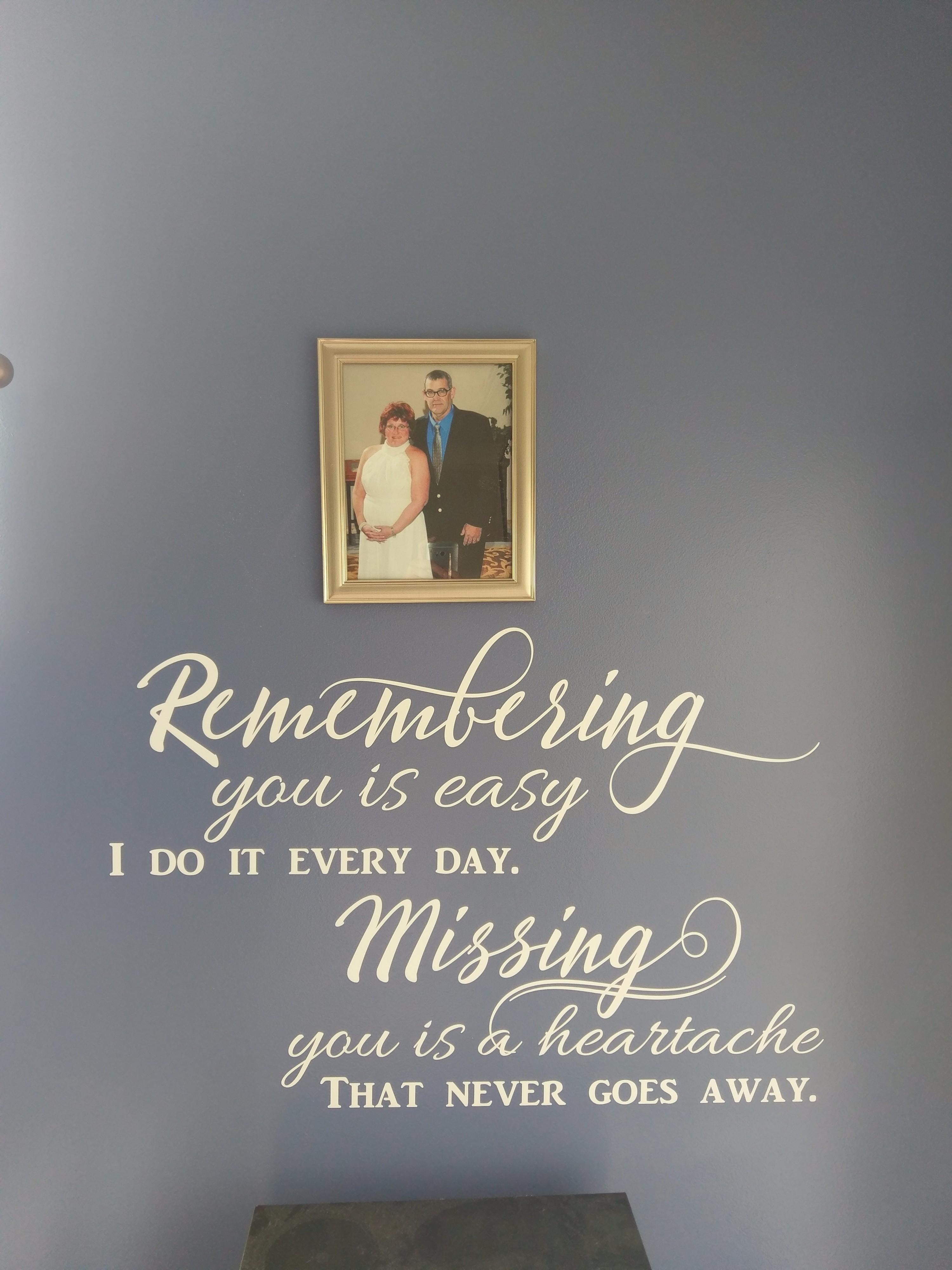 Remembering You Is Easy Tile Vinyl Letter Decals Wall Sticker Quote ...