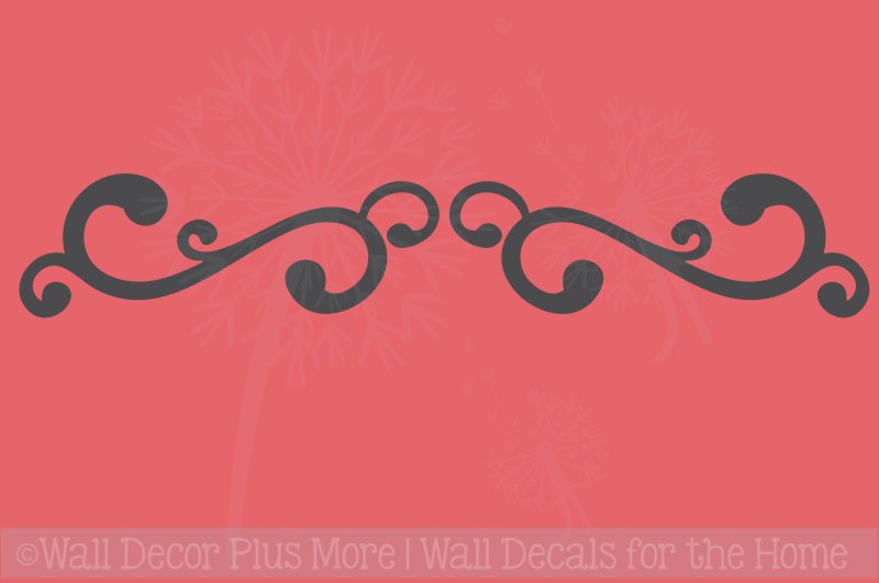 Swirl Decals Vinyl Art Wall Stickers Living Room Home Wall DÃ©cor 2pc
