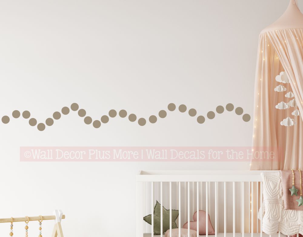 3-Inch Polka Dots Vinyl Wall Stickers for Easy Kids Room Decor, 28pc