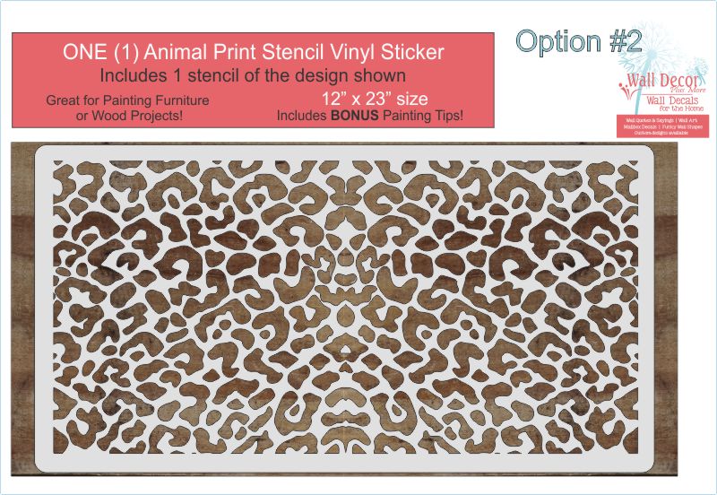 Animal Pattern for Stencil DIY Wood Home Decor Vinyl Art Stickers ...