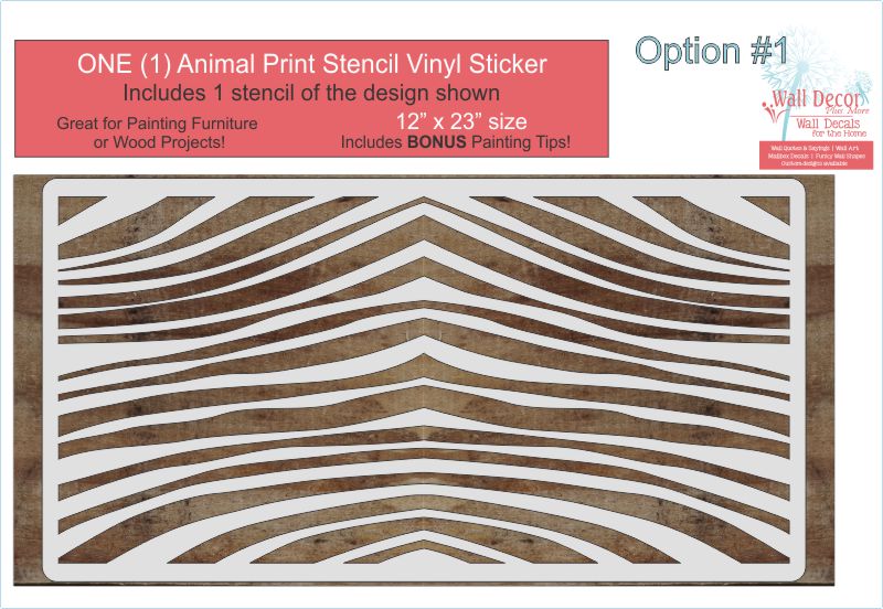 Animal Pattern for Stencil DIY Wood Home Decor Vinyl Art Stickers ...