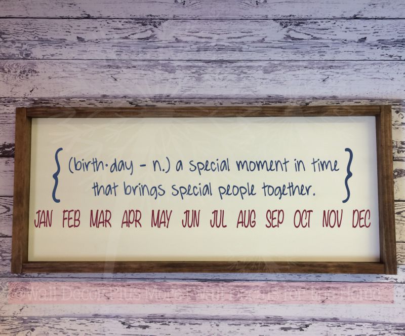 Birthday Board Vinyl Stickers Birthdays Definition Make a DIY Wooden Sign